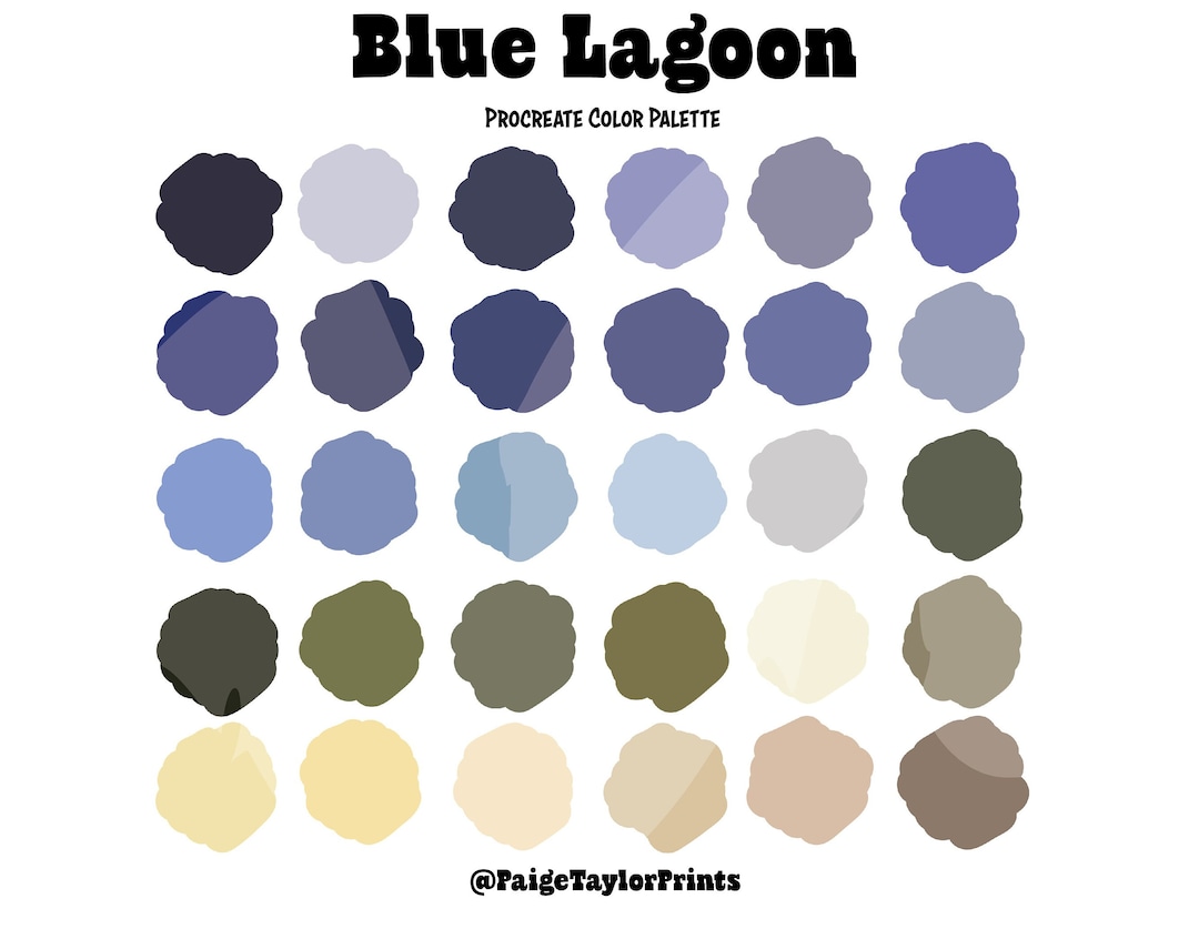Blue Lagoon Procreate Color Palette, Colorful Palette, Color Palette ...