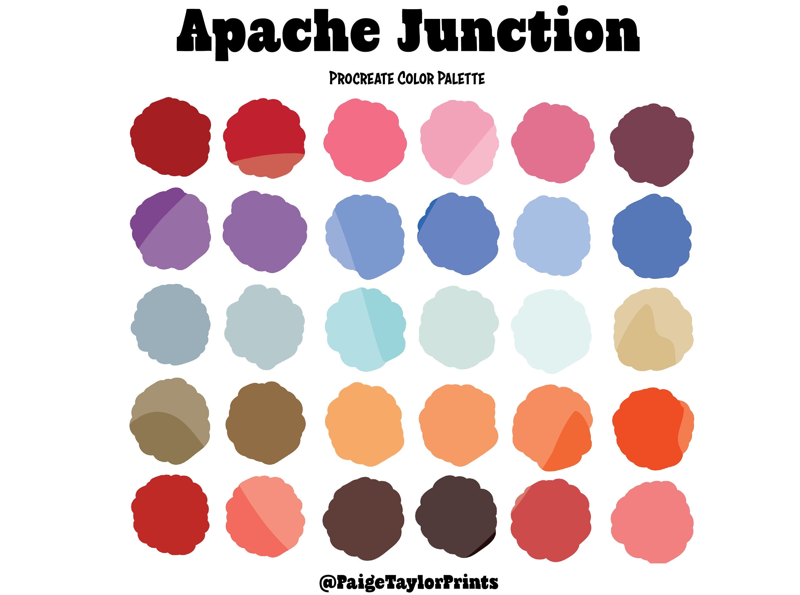 Apache Junction Procreate Color Palette, Colorful Palette, Color ...