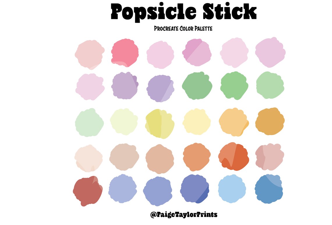 Popsicle Stick Procreate Color Palette - Etsy