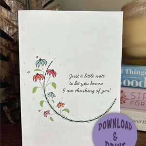 Thinking of You Printable Card - Etsy