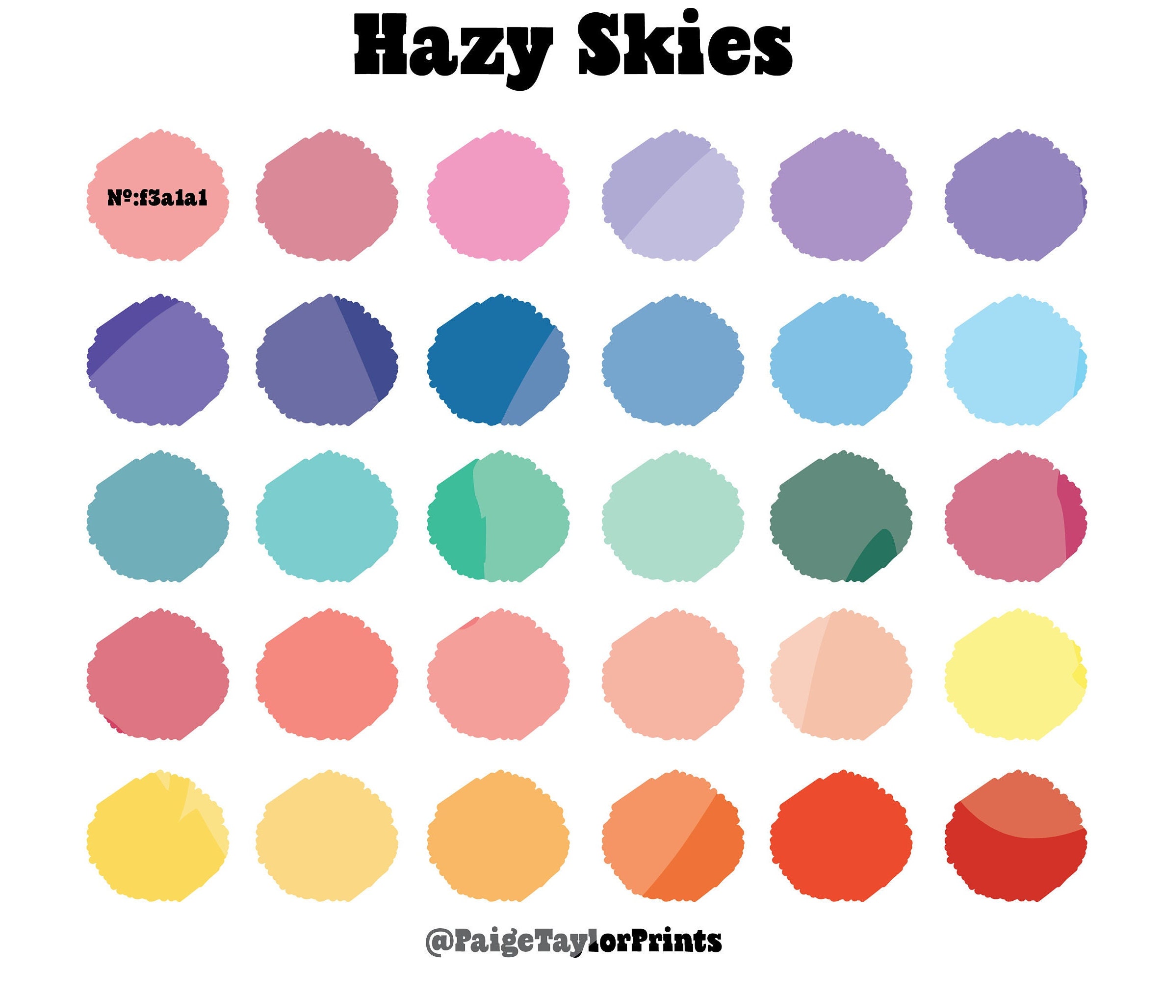 Hazy Skies Digital Color Palette - Etsy