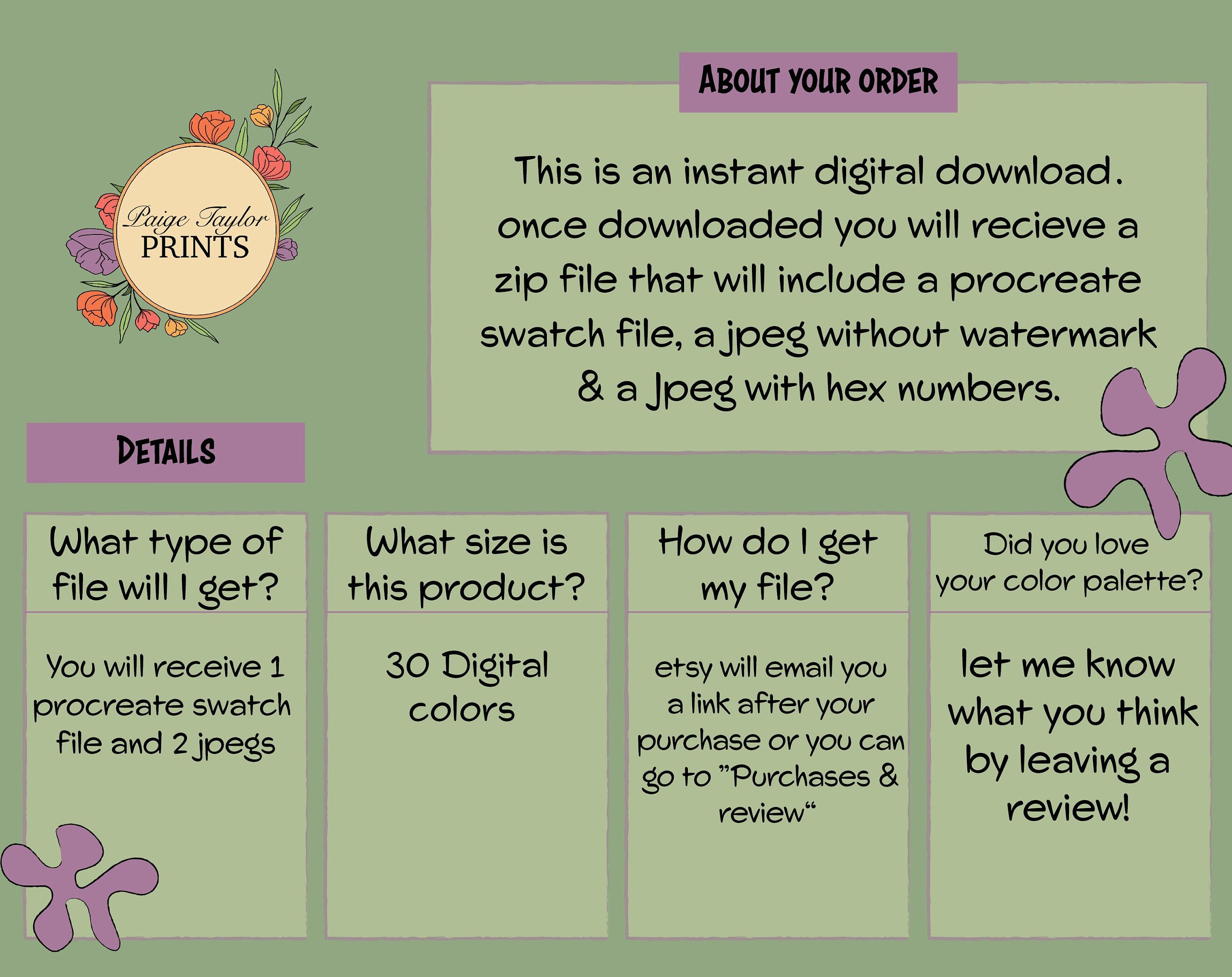 Lilac Cottage Procreate Color Palette, Colorful Palette, Color Palette ...
