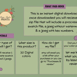 Heather Bells Procreate Color Palette, Colorful Palette, Color Palette ...