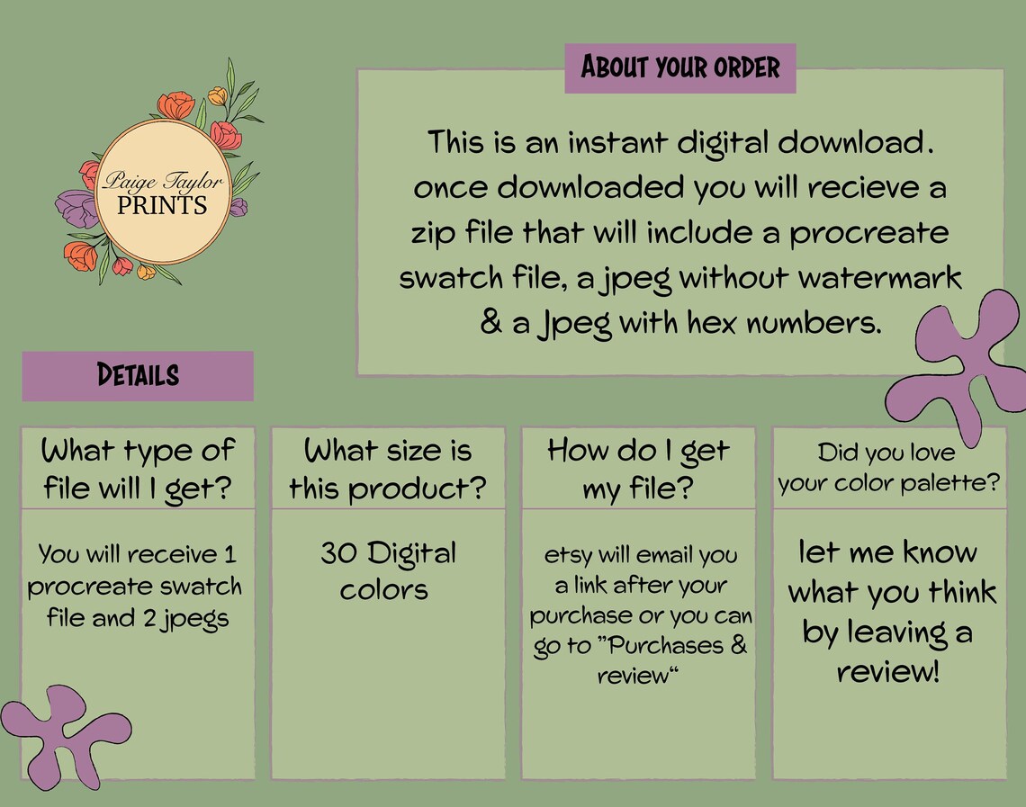 Plum Tree Procreate Color Palette, Colorful Palette, Color Palette ...