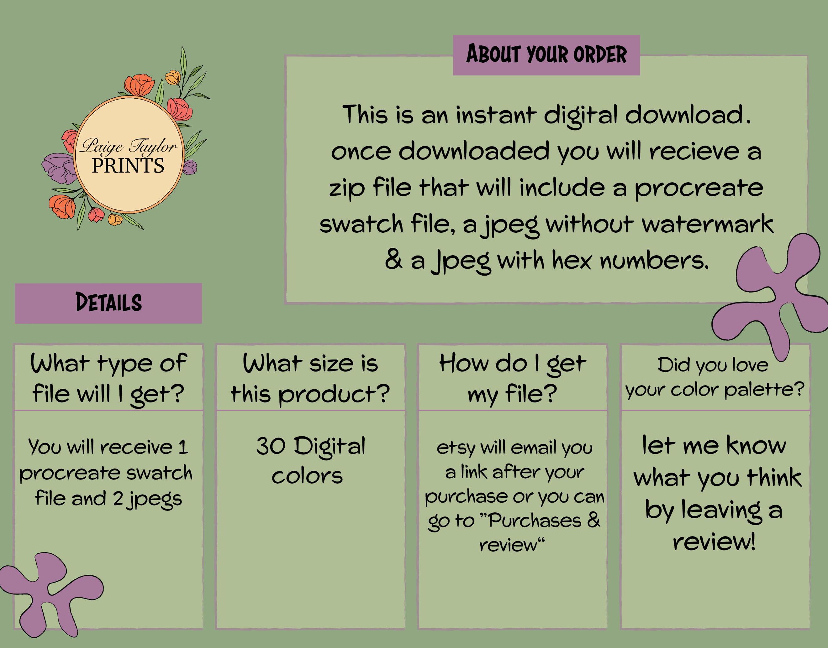 Christmas Carols Procreate Color Palette, Colorful Palette, Color ...