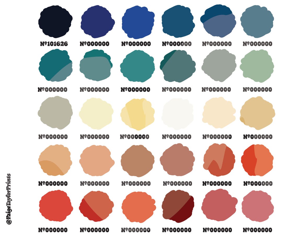 Koi Pond Procreate Color Palette, Colorful Palette, Color Palette, iPad ...