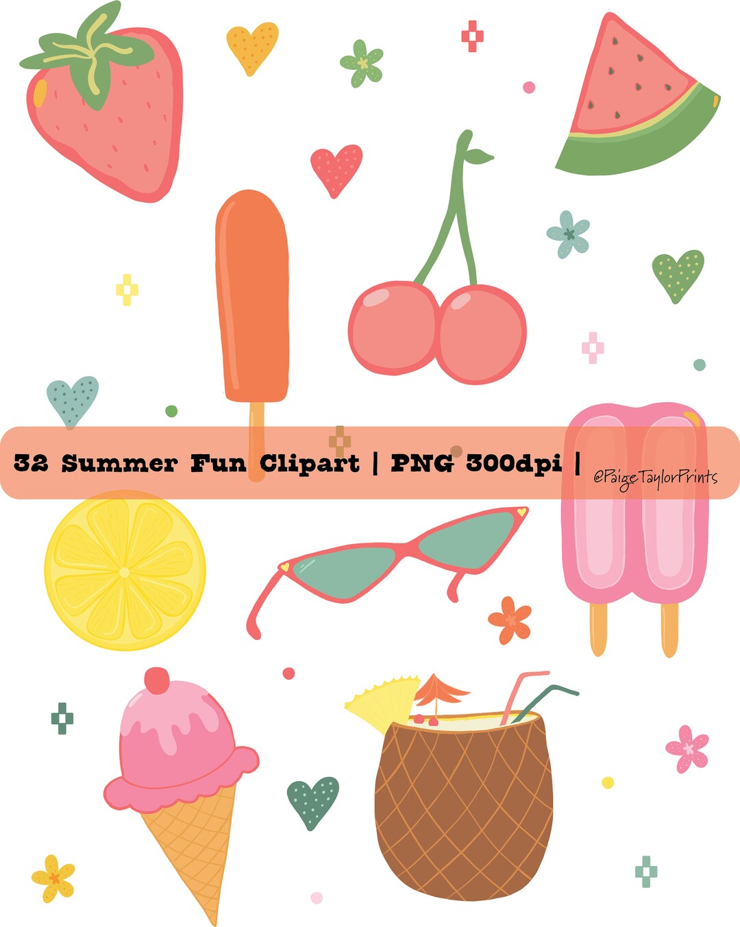 Summer Fun Digital Clipart - Etsy