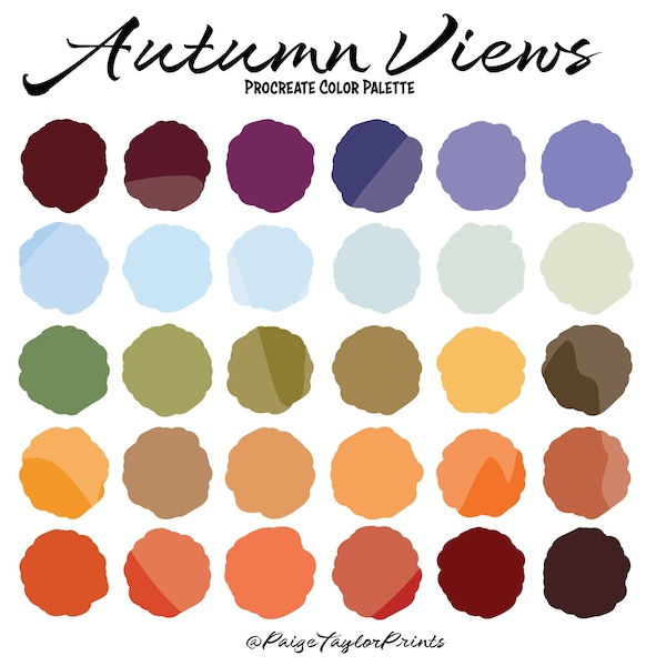 Tropical Cyclone Procreate Color Palette, Colorful Palette, Color ...