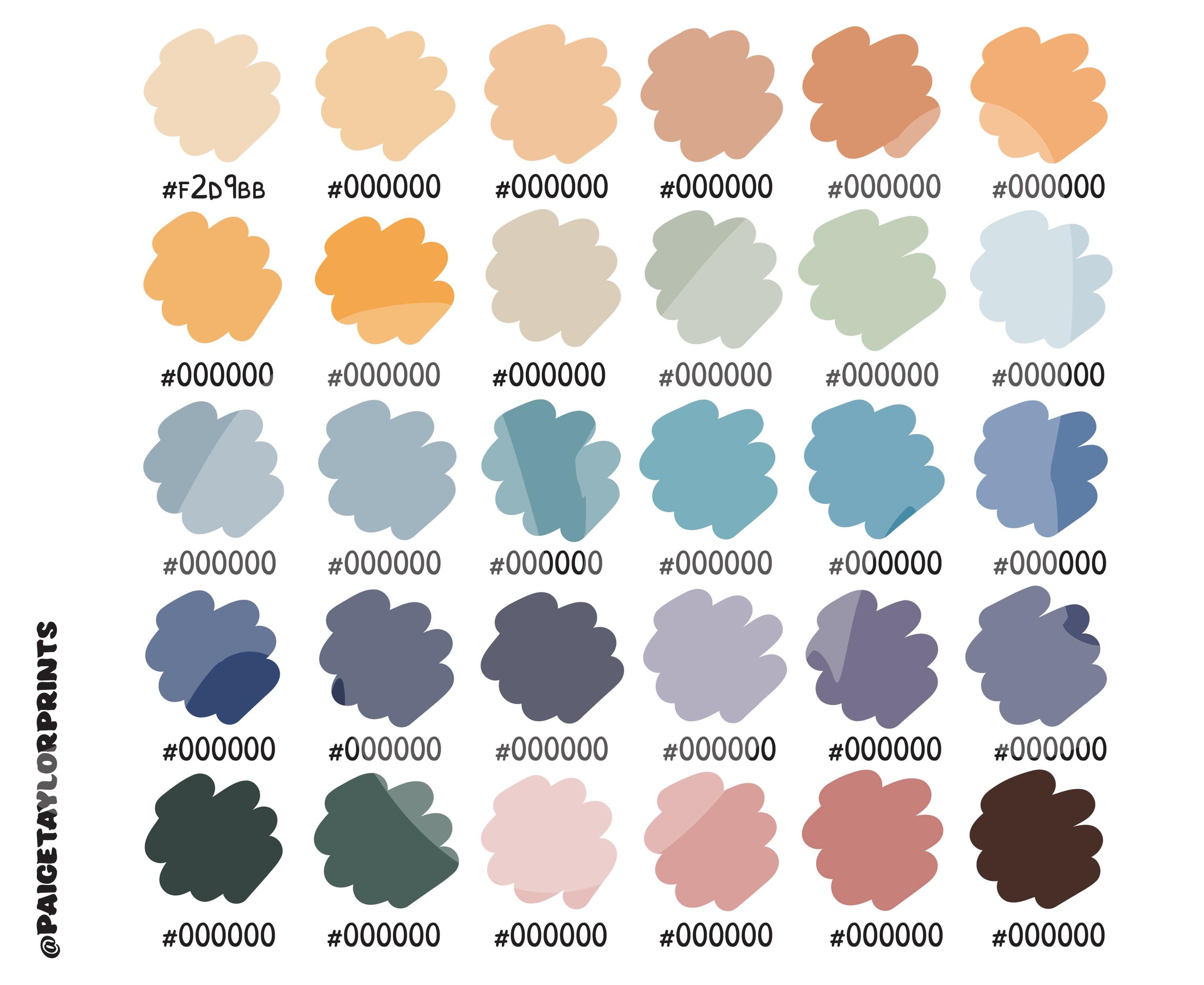 Frozen Sunset Procreate Color Palette, Colorful Palette, Color Palette ...