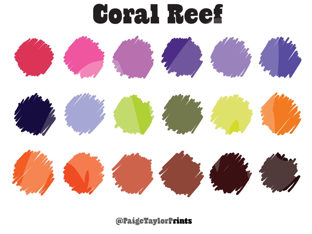 Coral Reef Color Palette - Etsy