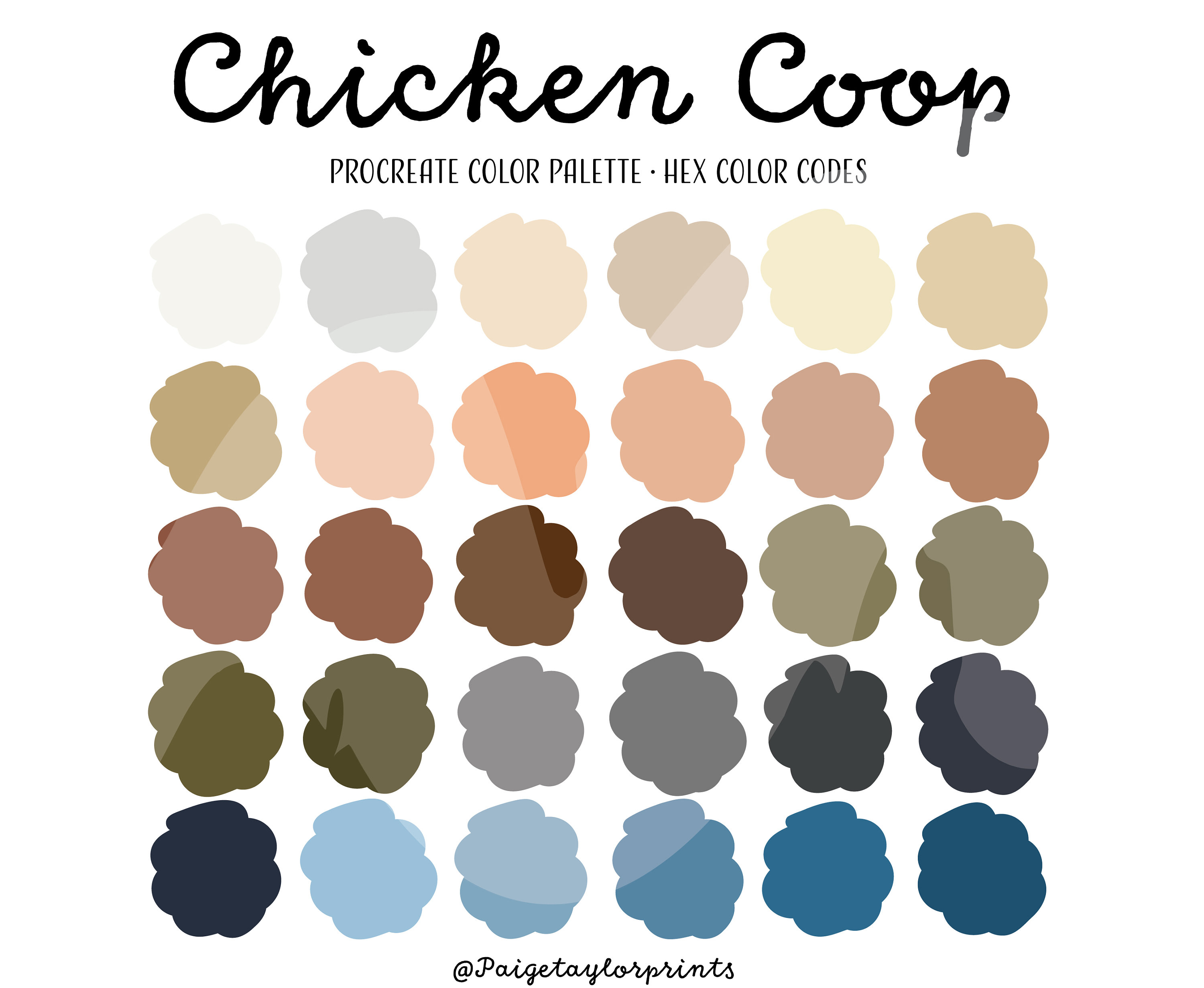 Chicken Coop Procreate Color Palette, Colorful Palette, Color Palette ...