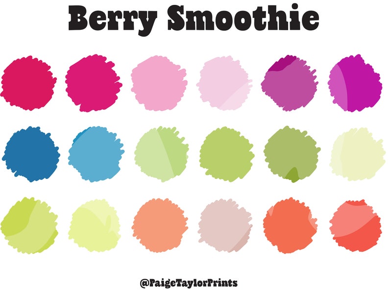 Berry Smoothie Color Palette - Etsy