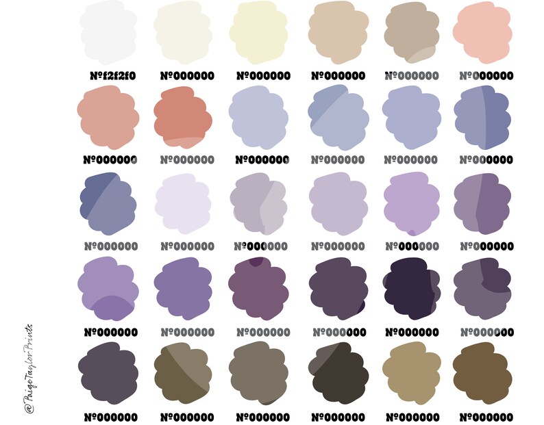 Lilac Cottage Procreate Color Palette, Colorful Palette, Color Palette ...