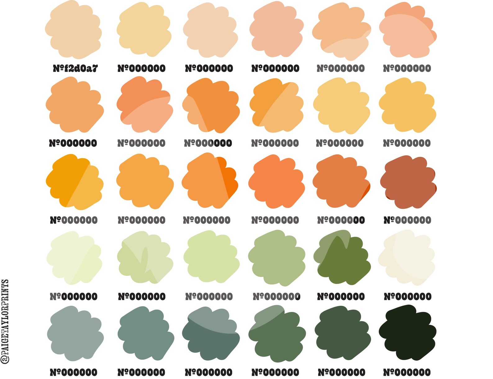 Pumpkin Patch Procreate Color Palette, Colorful Palette, Color Palette ...