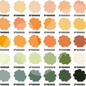 Pumpkin Patch Procreate Color Palette, Colorful Palette, Color Palette ...