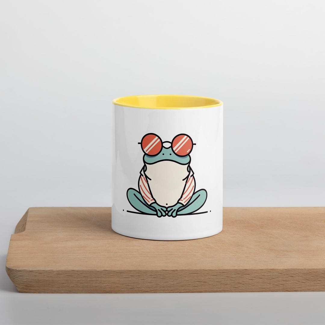 Cool Frog Mug With Color Inside - Etsy