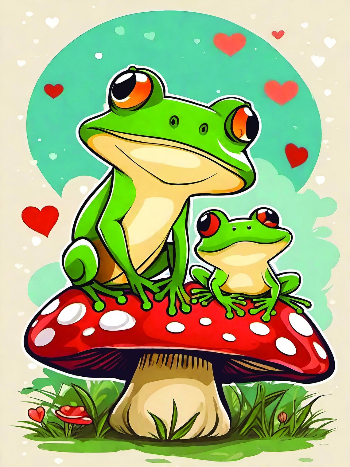 Froggy Friends Digital Wall Art Printable - Etsy