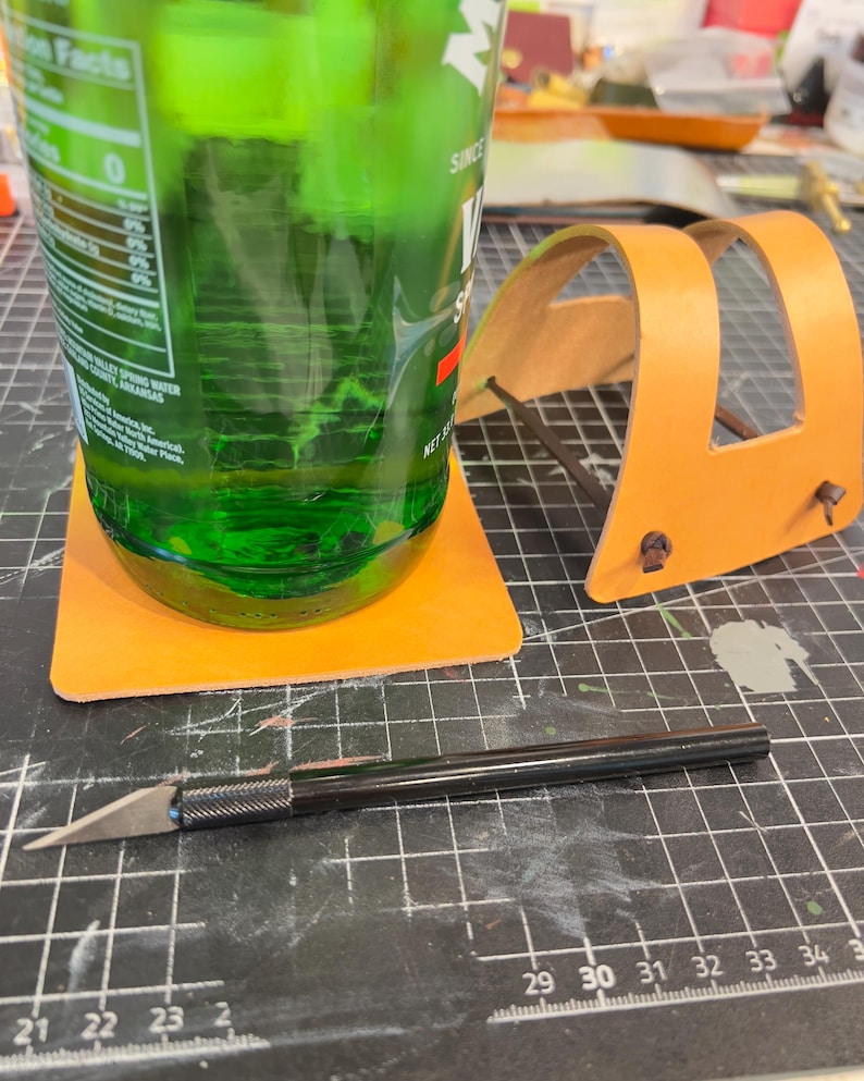 Leather Coaster Pattern Set – DIY Coaster & Stand Template – Craft Your ...