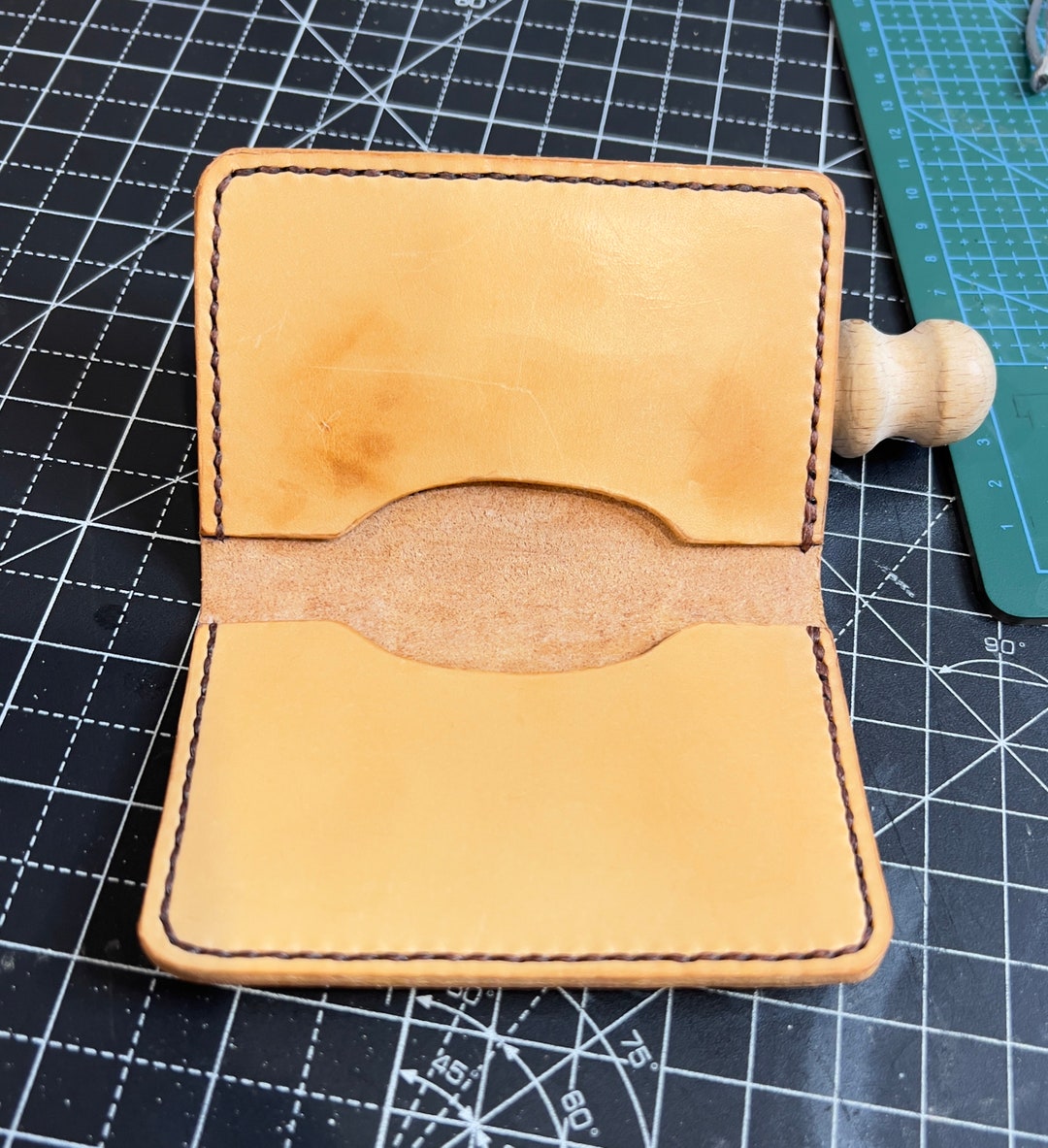 Leather Craft Wallet Pattern - Diy - Craft Your Own - 2 Pocket Card ...