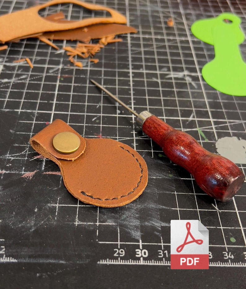 Leather AirTag Case Pattern: DIY Cover Template (digital PDF) - Etsy