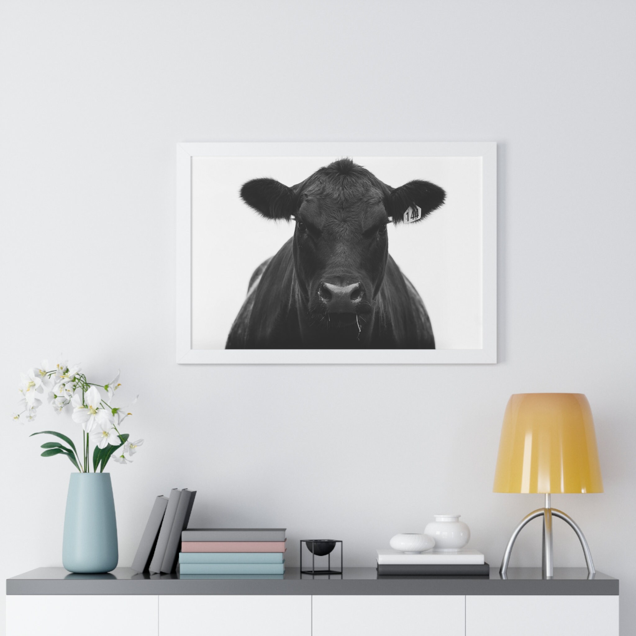 Angus Cow Photo Pack, Angus Cow Head, Living Room Art, Cow Head Print ...