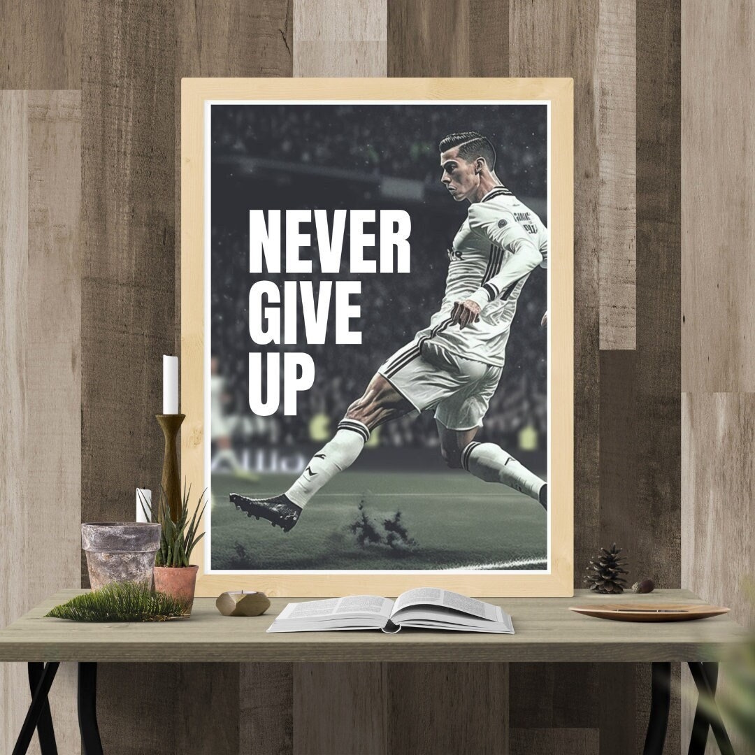Cristiano Ronaldo Print Digital, Cristiano Ronaldo Poster, Soccer Wall ...