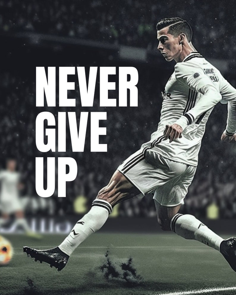 Cristiano Ronaldo Print Digital, Cristiano Ronaldo Poster, Soccer Wall ...