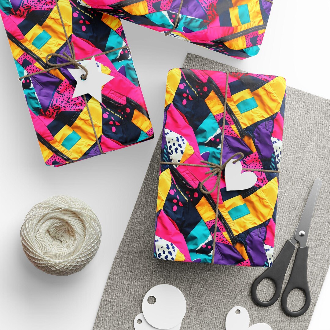 Wrapping Papers, 90s Ski Jacket Pattern, Gift Wrap, Wrapping Paper Roll ...