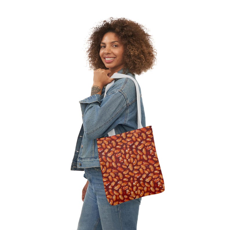 Baked Beans Canvas Tote Bag, 5-color Straps English Breakfast Fan Gift ...