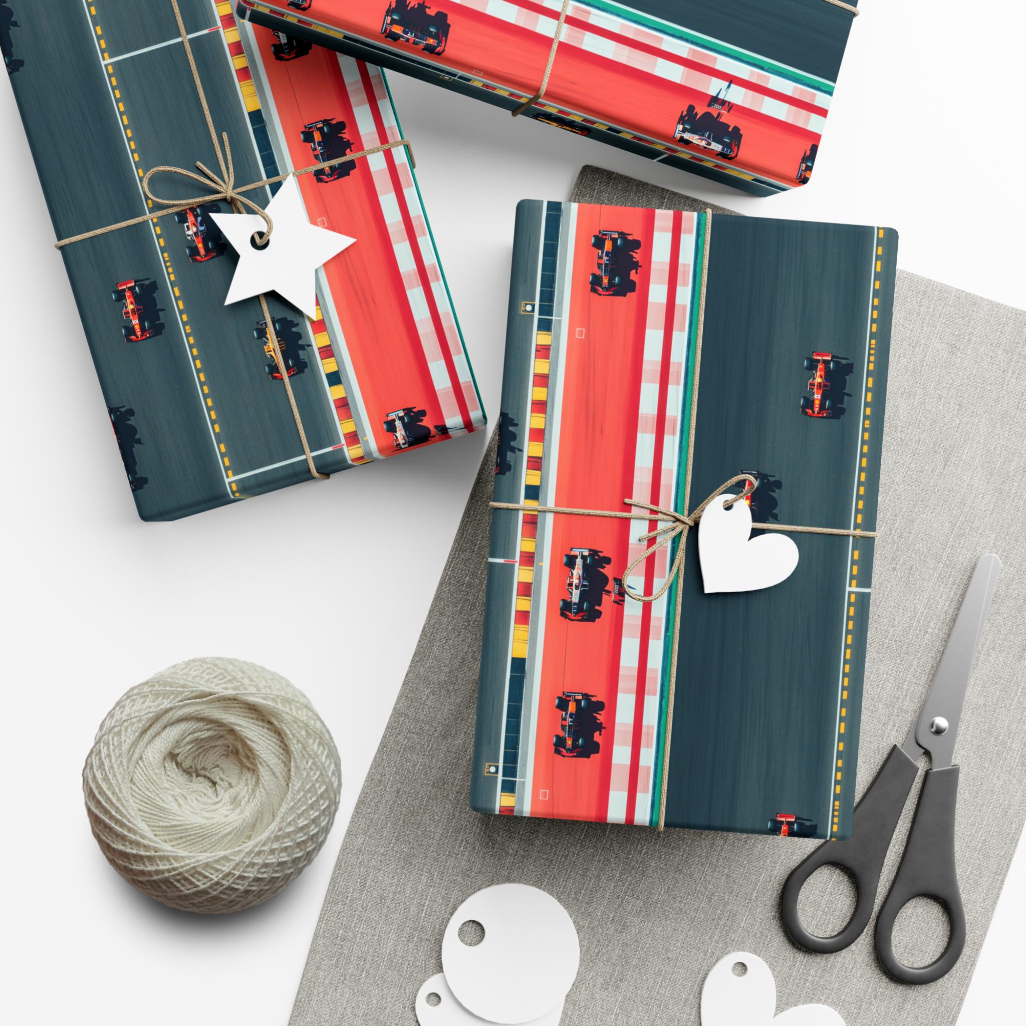 F1 Race Gift Wrap Papers Motorsport Racing Racecar Gift Wrap Speed ...