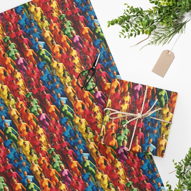 Rainbow Women Wrapping Paper LGBT Giftwrap Pride Wrapping Paper Gay ...