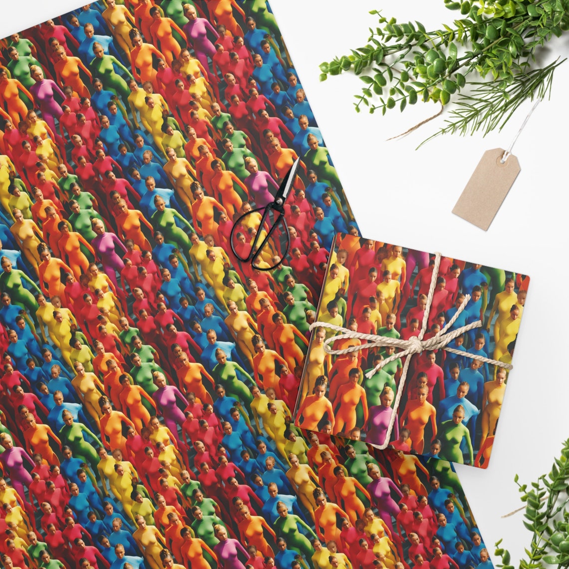 Rainbow Women Wrapping Paper LGBT Giftwrap Pride Wrapping Paper Gay ...