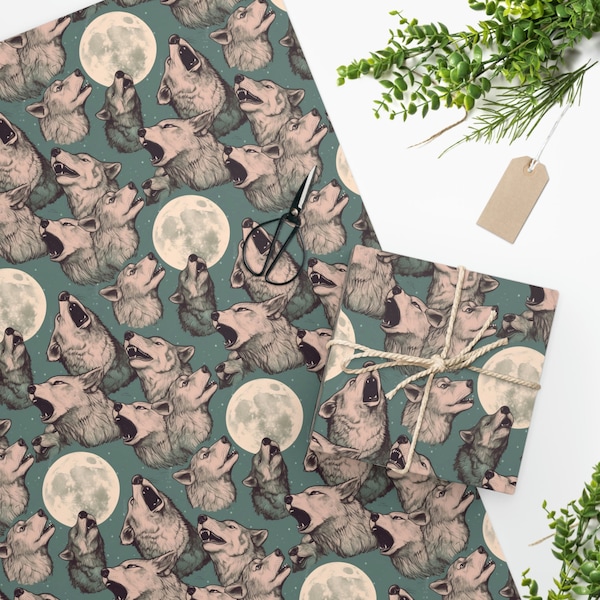 Wolf Wrapping Paper - Etsy