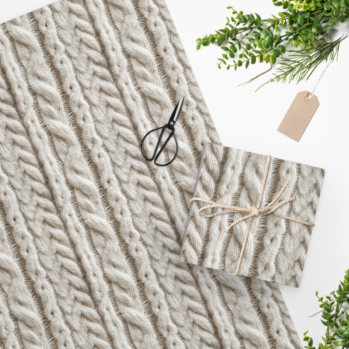 Wool Sweater Wrapping Paper Cozy Warm Giftwrap Animal Hair Wrapping ...