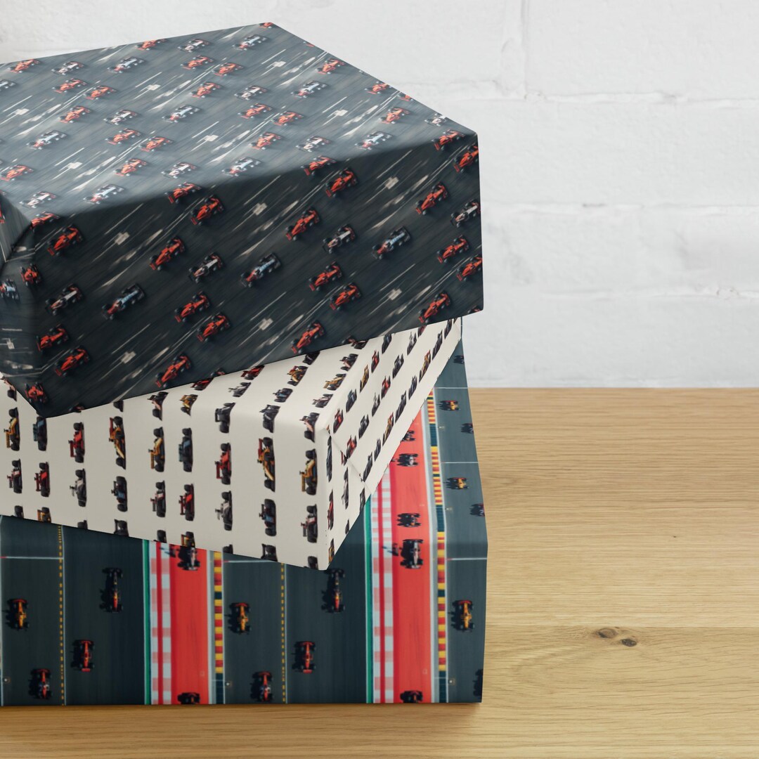 F1 Racing Wrapping Paper Sheets Motorsport Car Racing Fan Giftwrap ...