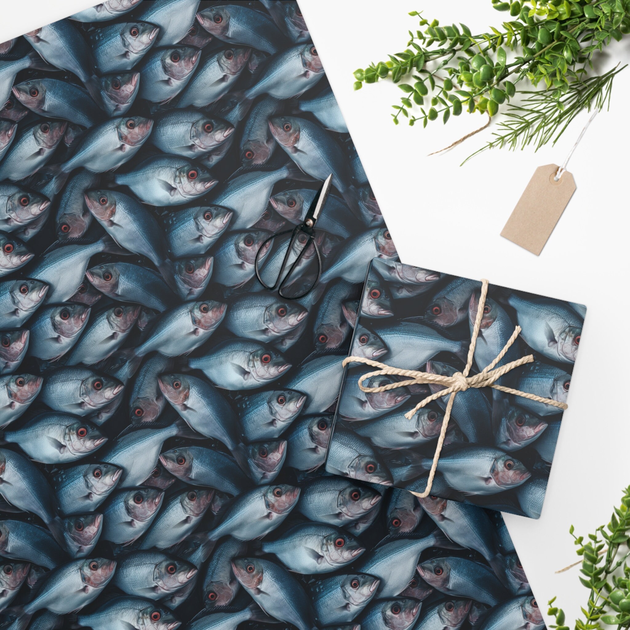 Raw Fish Wrapping Paper - Etsy