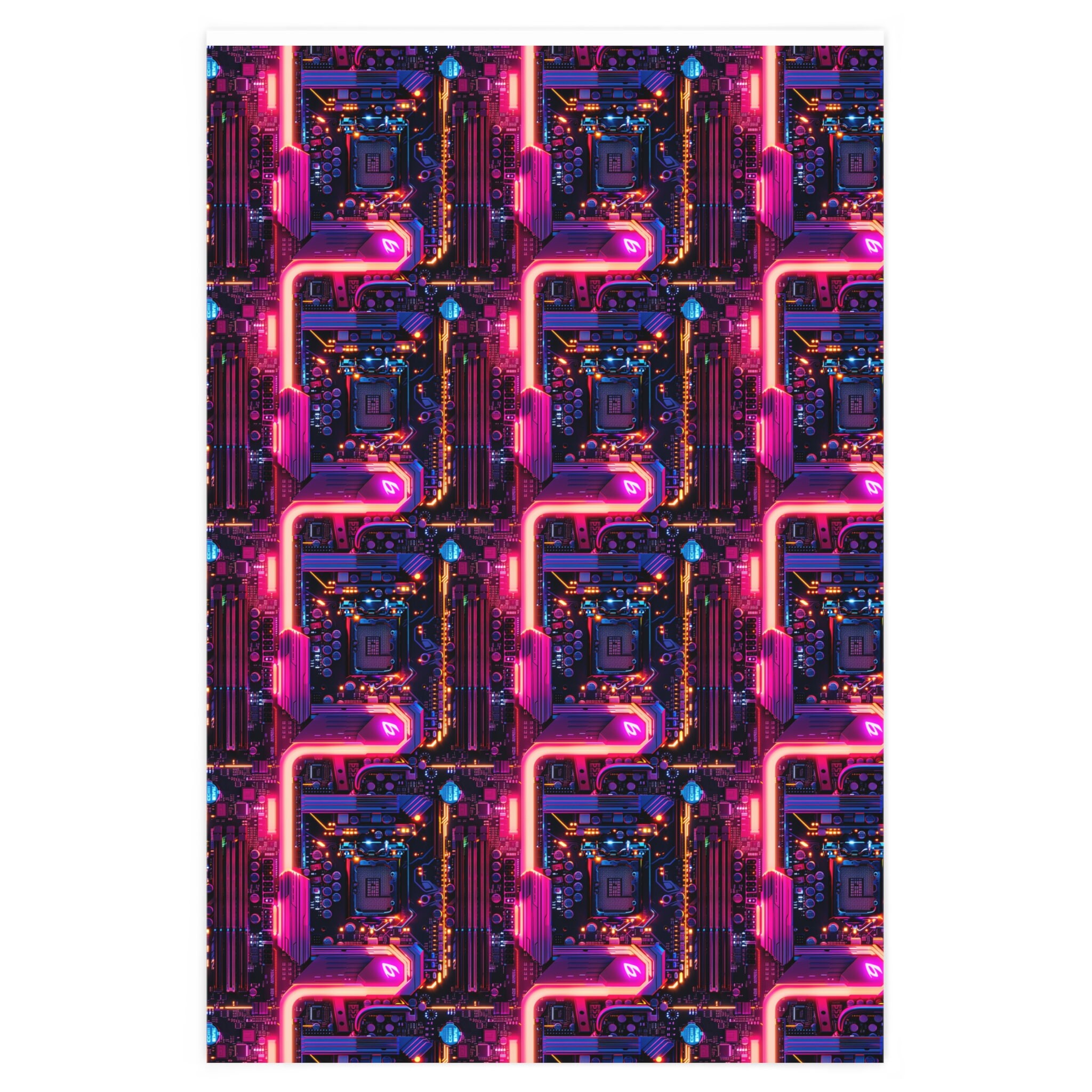 Cyberpunk Motherboard Wrapping Paper Tech Gift Wrap Computer Dork ...