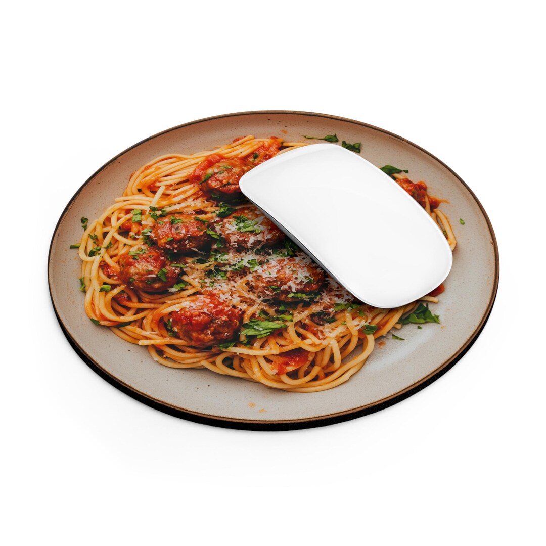Spaghetti Mouse Pad, Italian Food Pasta Desk Accessory, Foodie Gift ...