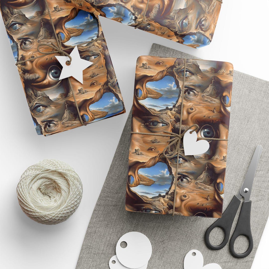 Salvador Dali Wrapping Paper, Surrealist Art Gift Wrap - Etsy
