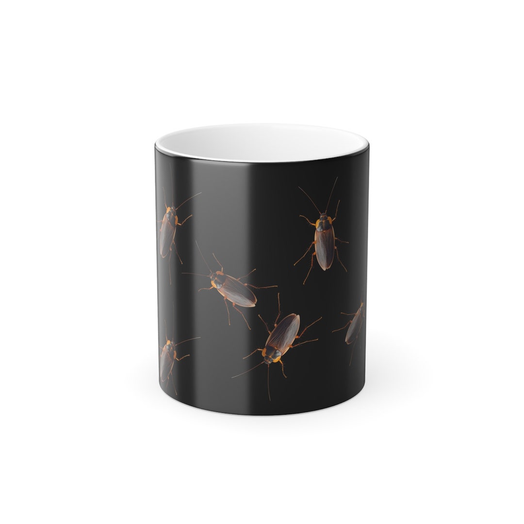 Covered in Roaches Color Morphing Mug, 11oz Funny Joke Mug Roaches ...