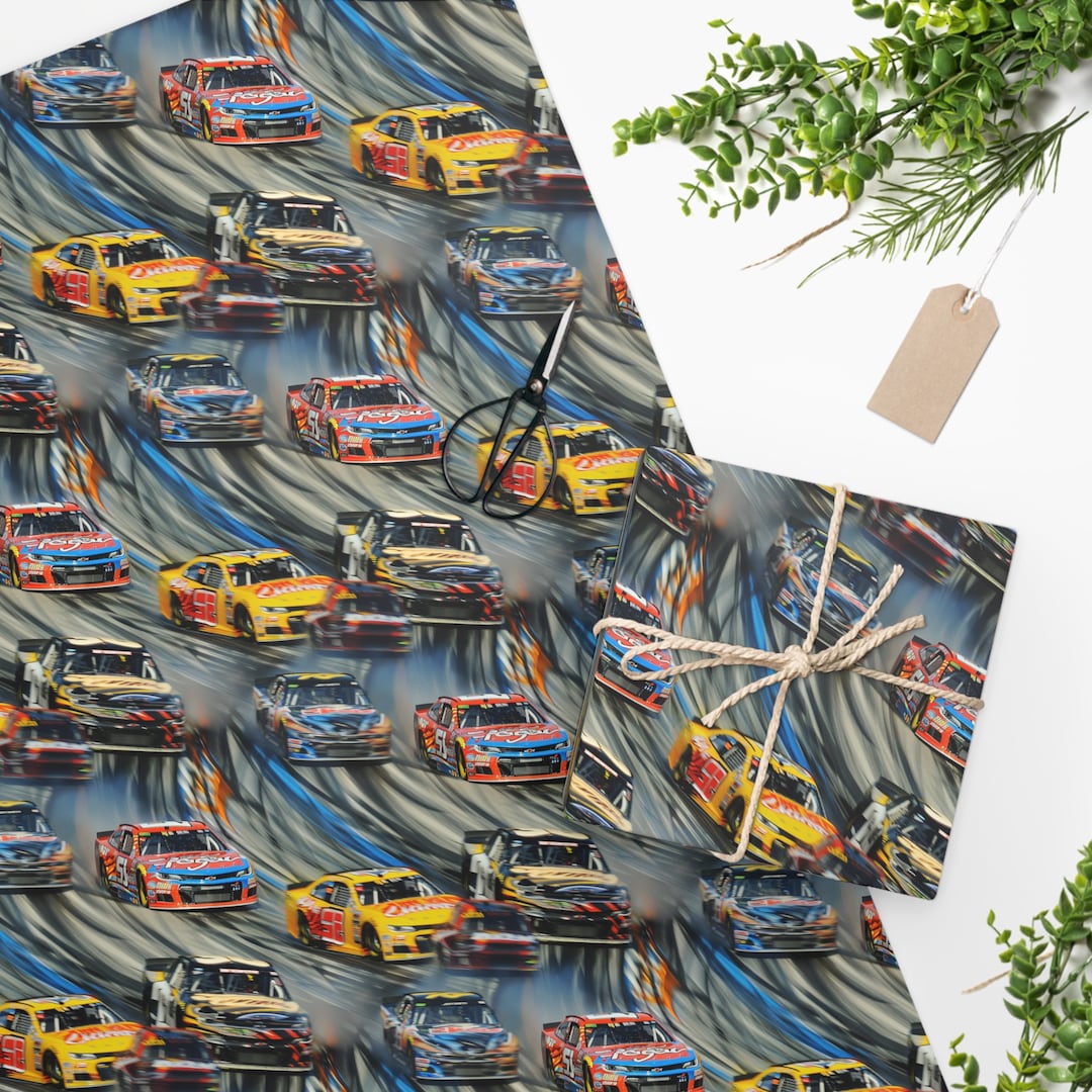 NASCAR Race Wrapping Paper - Etsy