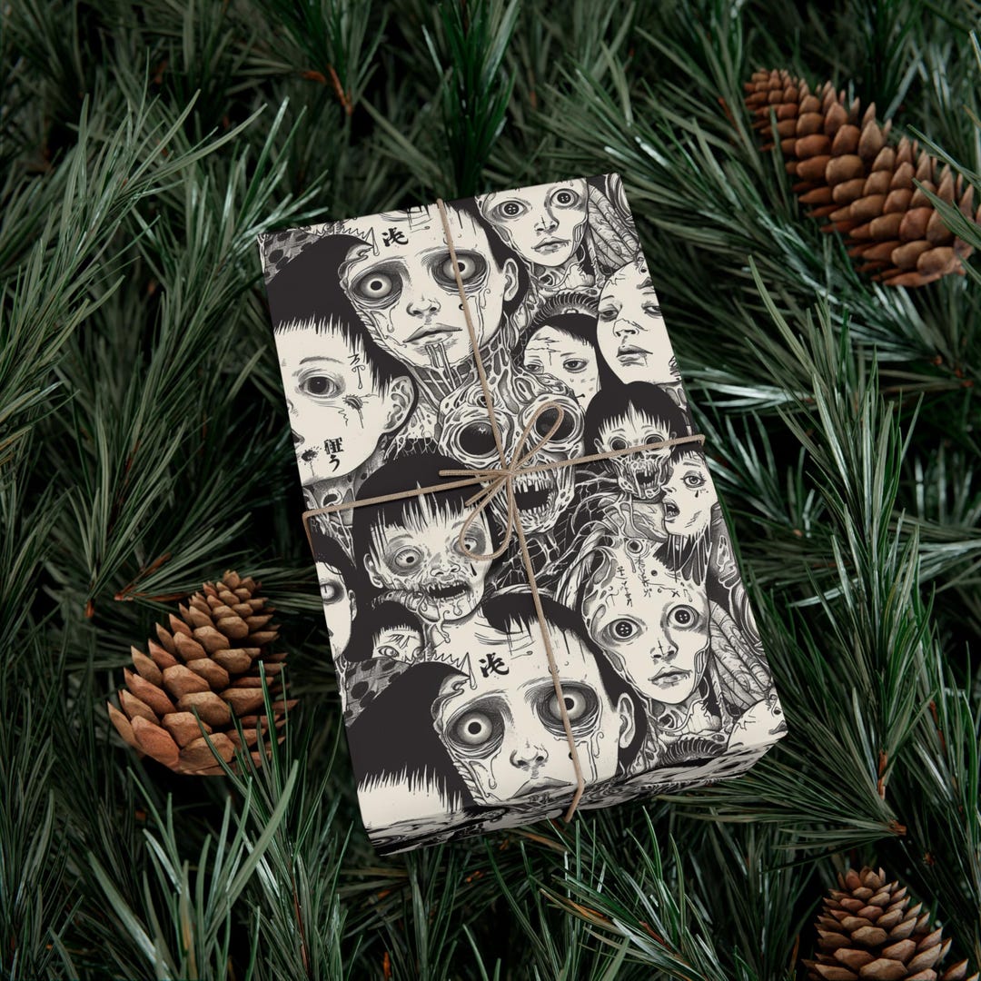 Japanese Horror Manga Gift Wrap Papers Scary Spooky Junji Ito Inspired ...