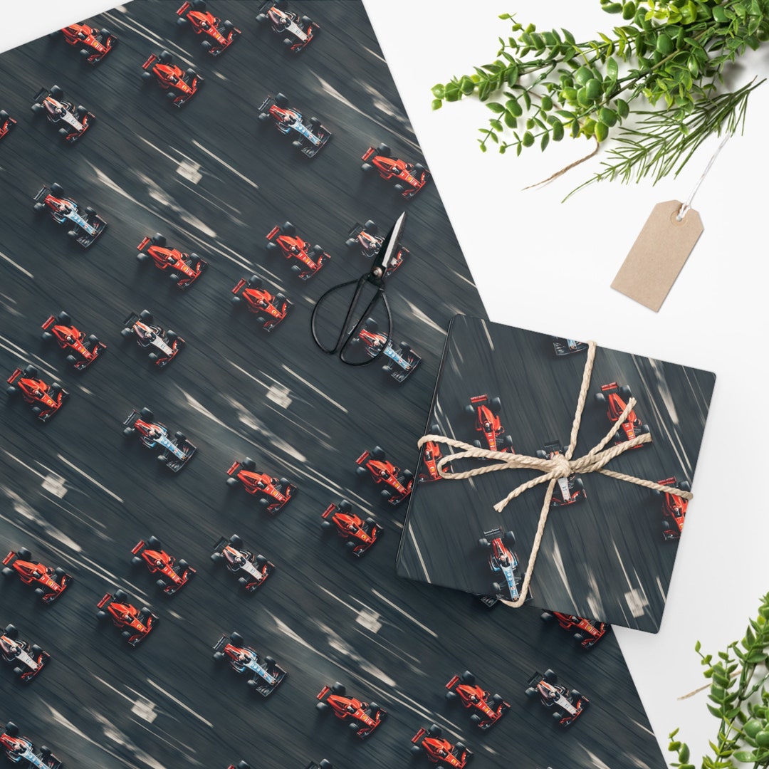 F1 Race Wrapping Paper Motorsports Fan Gift Racing Fan Gift Car Lover ...