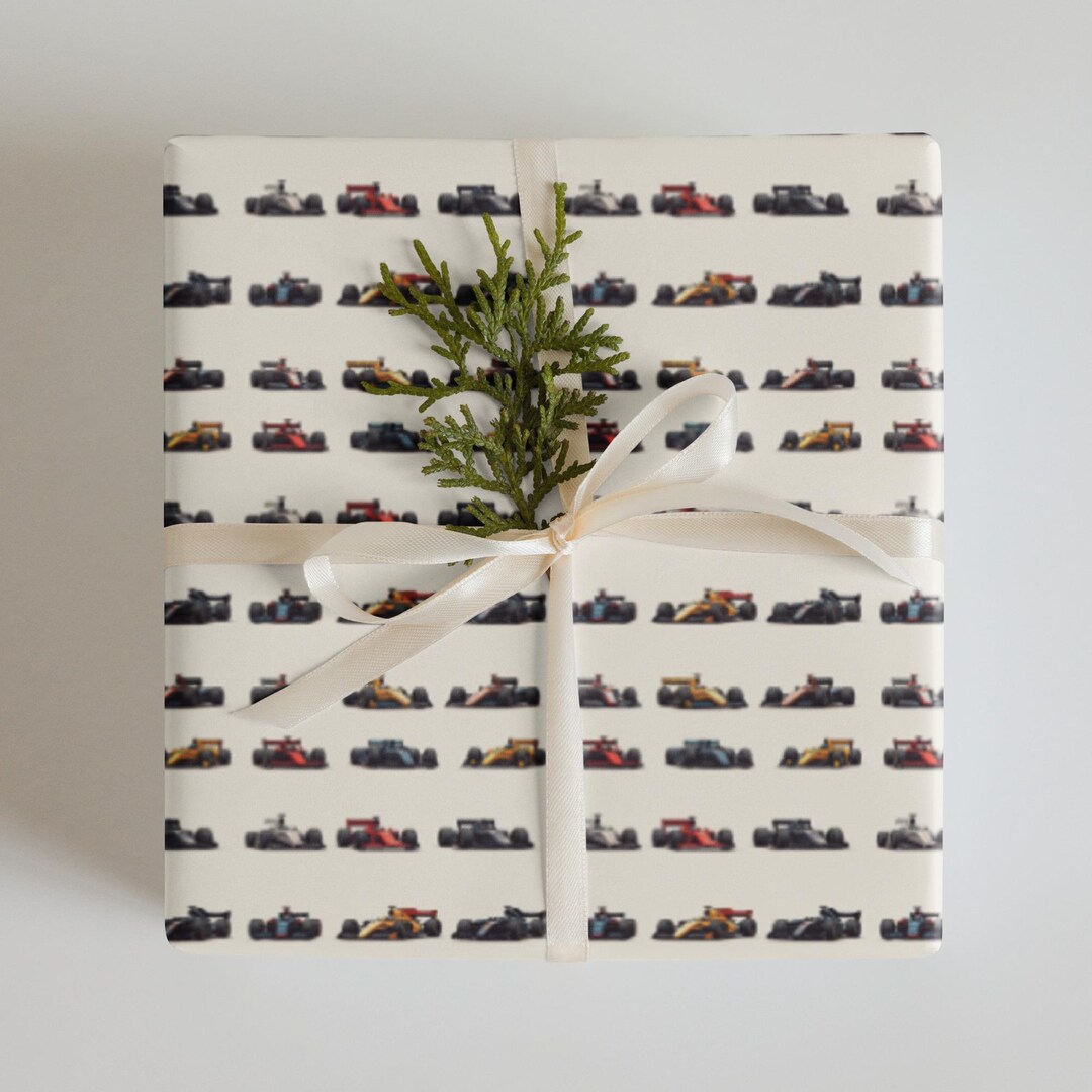 F1 Racecars Wrapping Paper Sheets Motorsport Car Racing F1 Fan Giftwrap ...