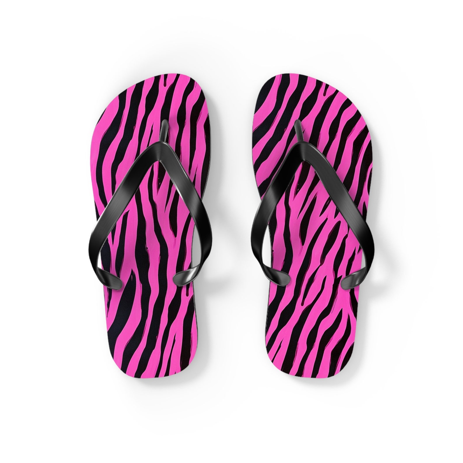 Pink Zebra Flip Flops Fun Animal Print Flip Flops for Winners Gift for ...