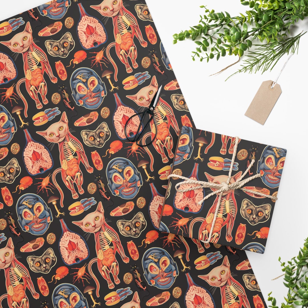 Anatomical Cat Cross Section Wrapping Paper - Etsy
