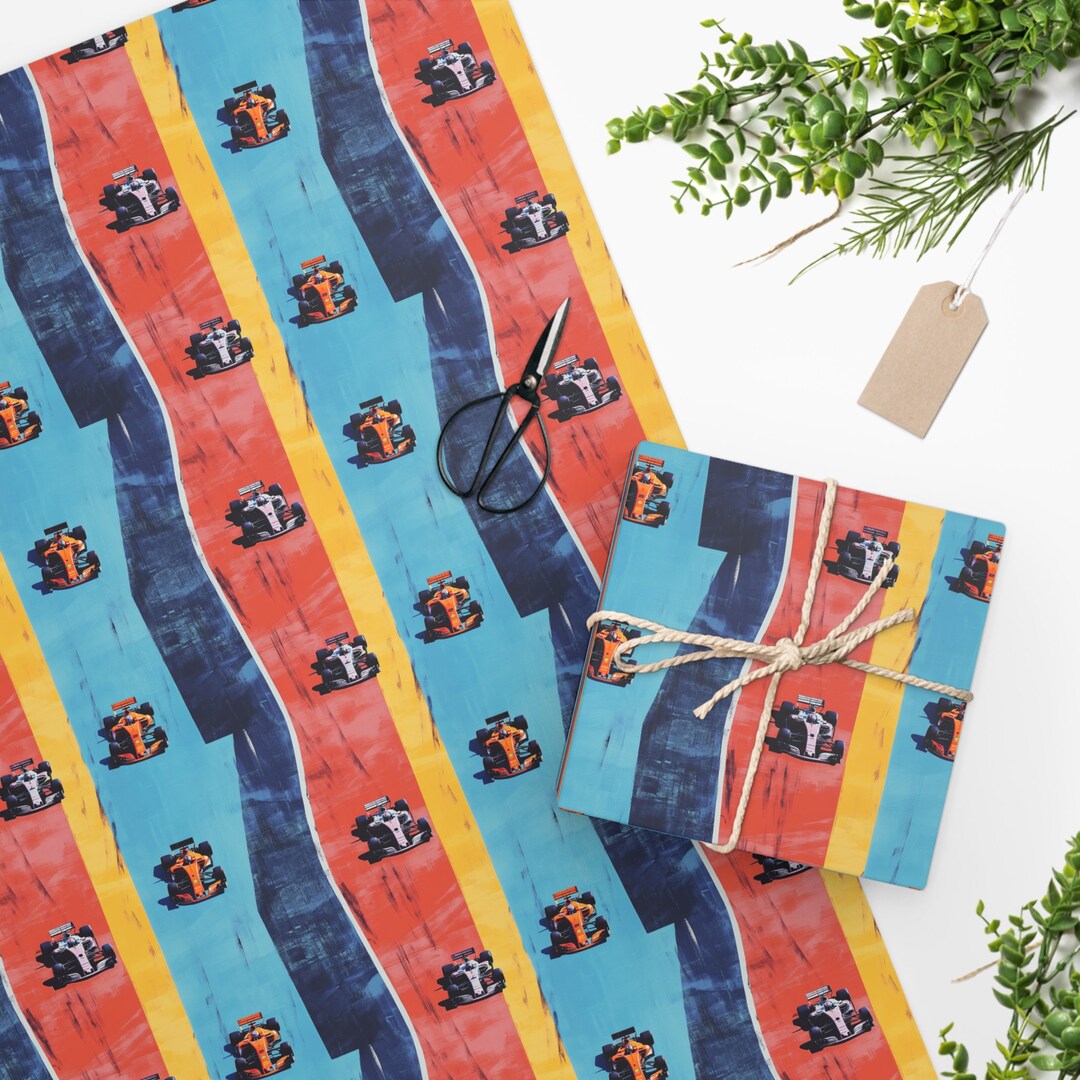F1 Racing Car Wrapping Paper, Motorsport Giftwrap - Etsy