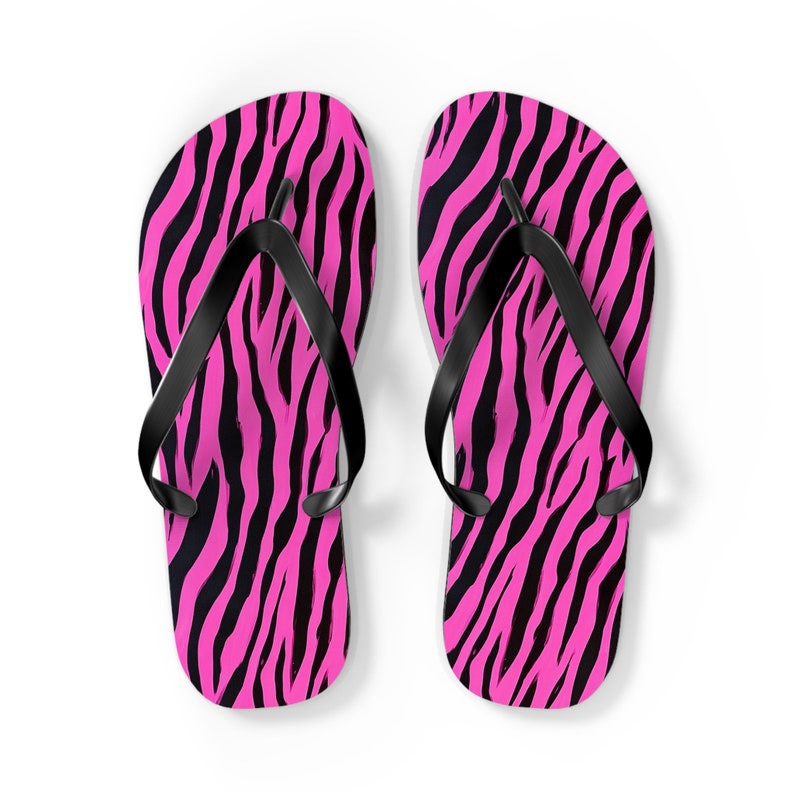 Pink Zebra Flip Flops Fun Animal Print Flip Flops for Winners Gift for ...