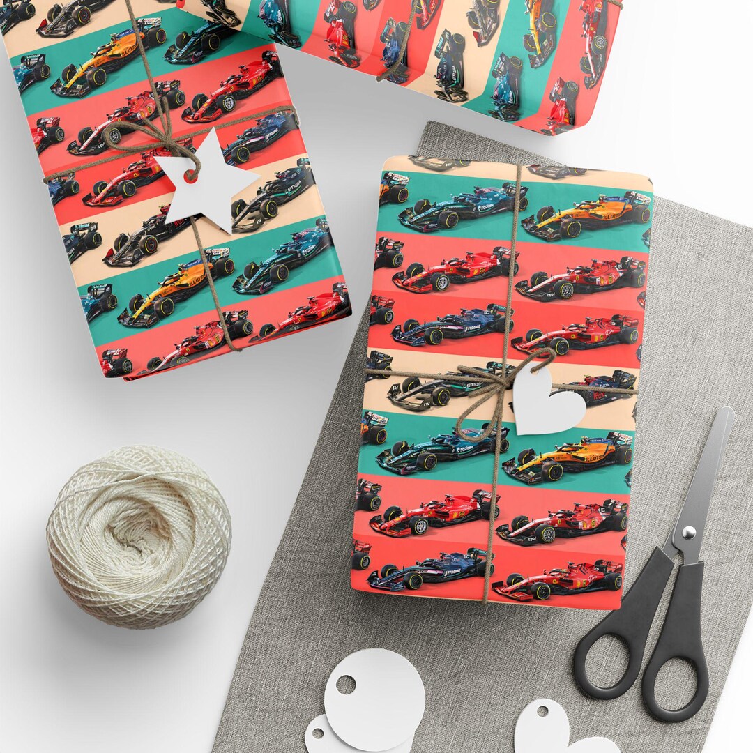 F1 Race Car Wrapping Paper, Motorsport Fan Giftwrap - Etsy UK