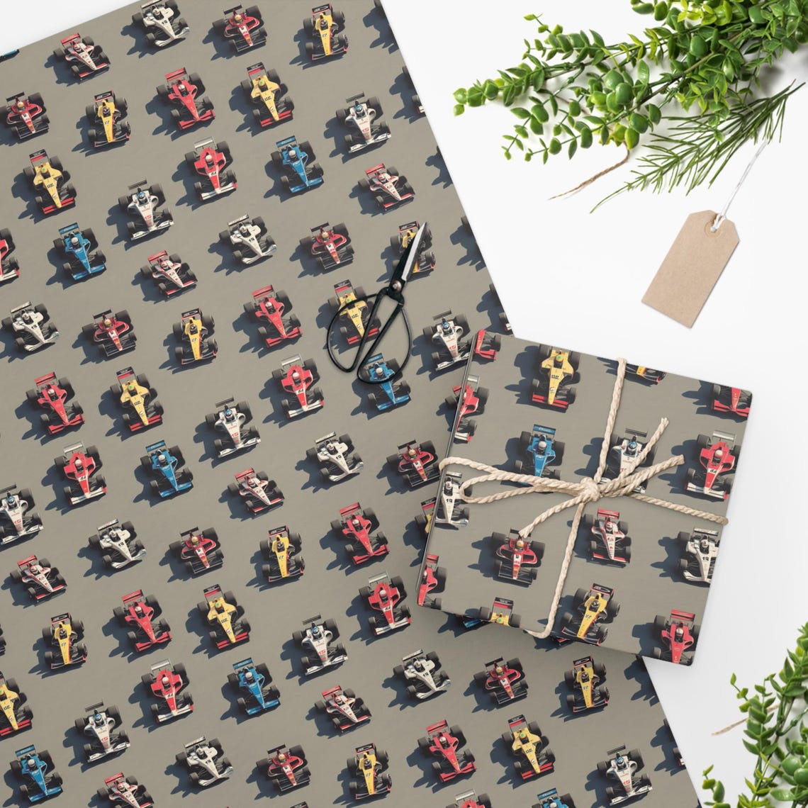 F1 Racecars Wrapping Paper Motorsport Giftwrap Racing Wrapping Paper ...